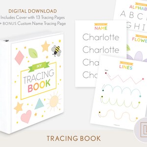 Prewriting Tracing Practice Book | Custom Name Tracing | Pre-writing ...