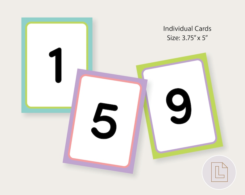 Numbers 1-20 Flash Cards Printable | Counting 1-20 Number Cards ...