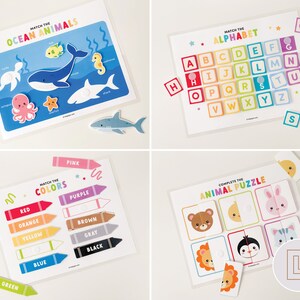 Toddler Busy Book Printable, Preschool Learning Binder, Quiet Book for ...