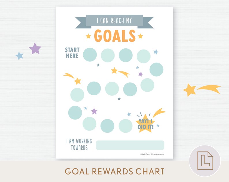 Reward Goal Setting Worksheet Printable Responsibility Behavior Chart ...