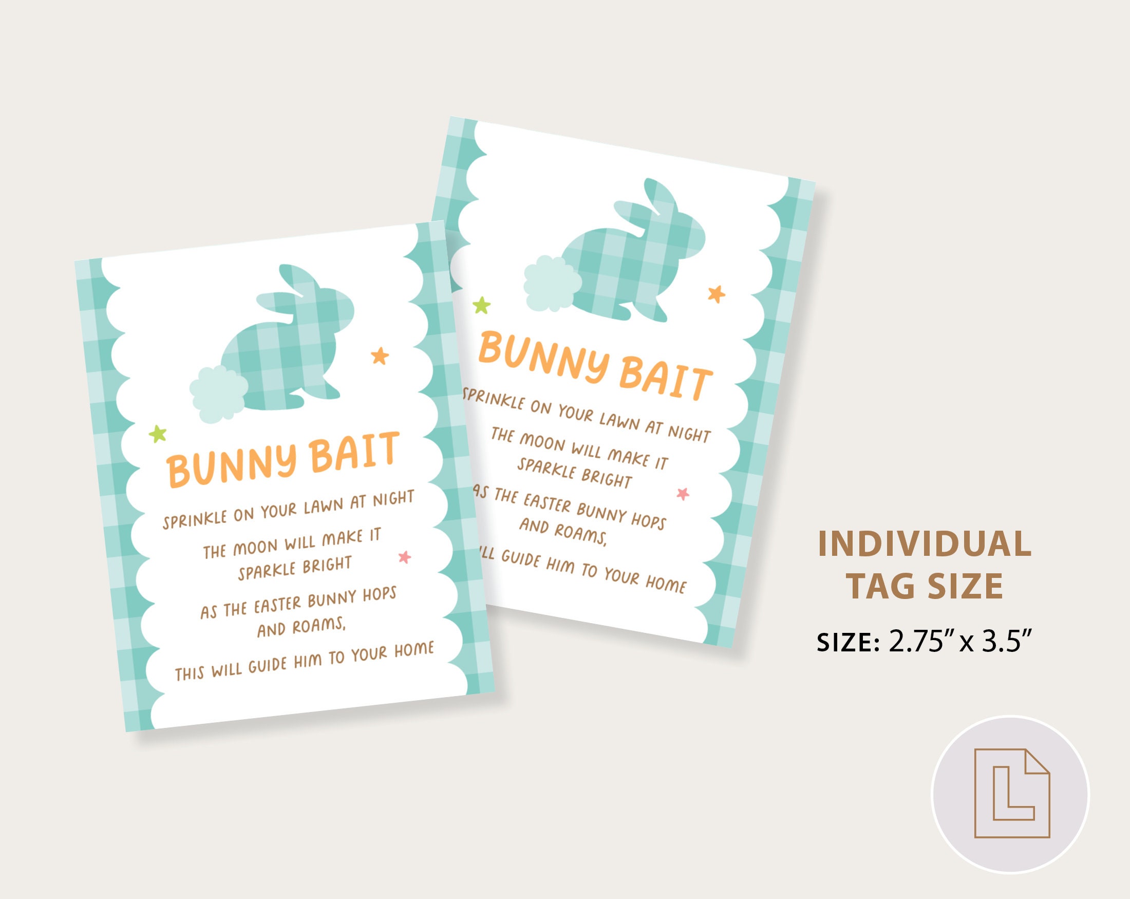 Easter Bunny Bait Treat Tags Printable Blue, Easter Party Favor Tags ...