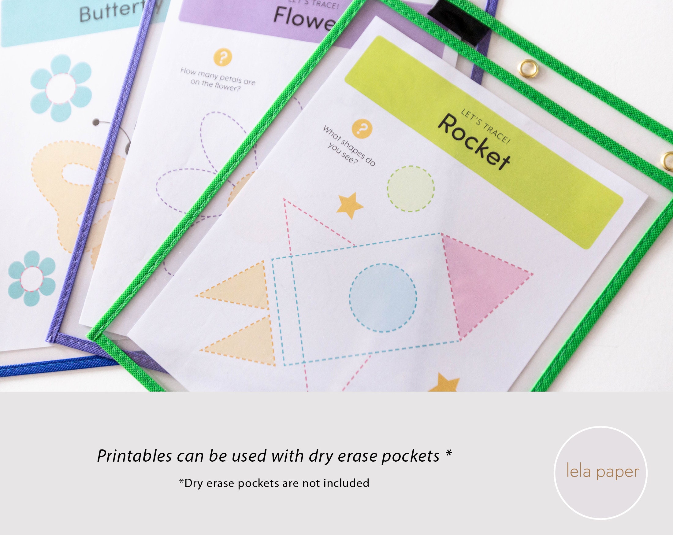Pre-writing Printable for Preschool Binder | Tracing Practice ...