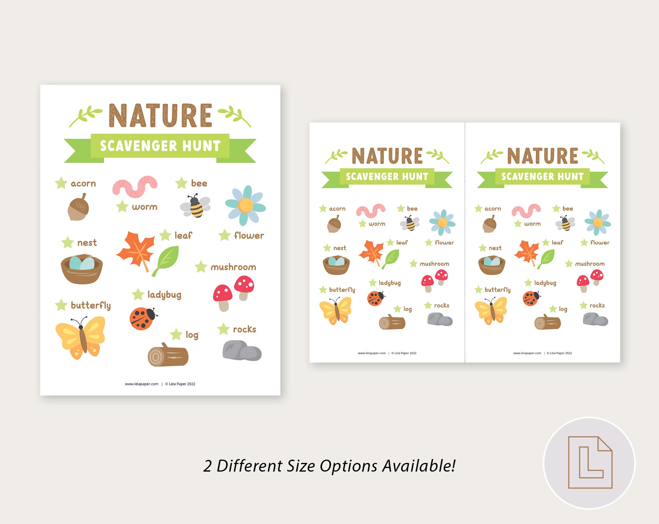 Nature Scavenger Hunt Kids Outdoor Treasure Hunt Printable Nature ...