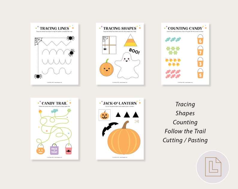 Halloween Activity Pack Printable Halloween Kids Busy Book - Etsy
