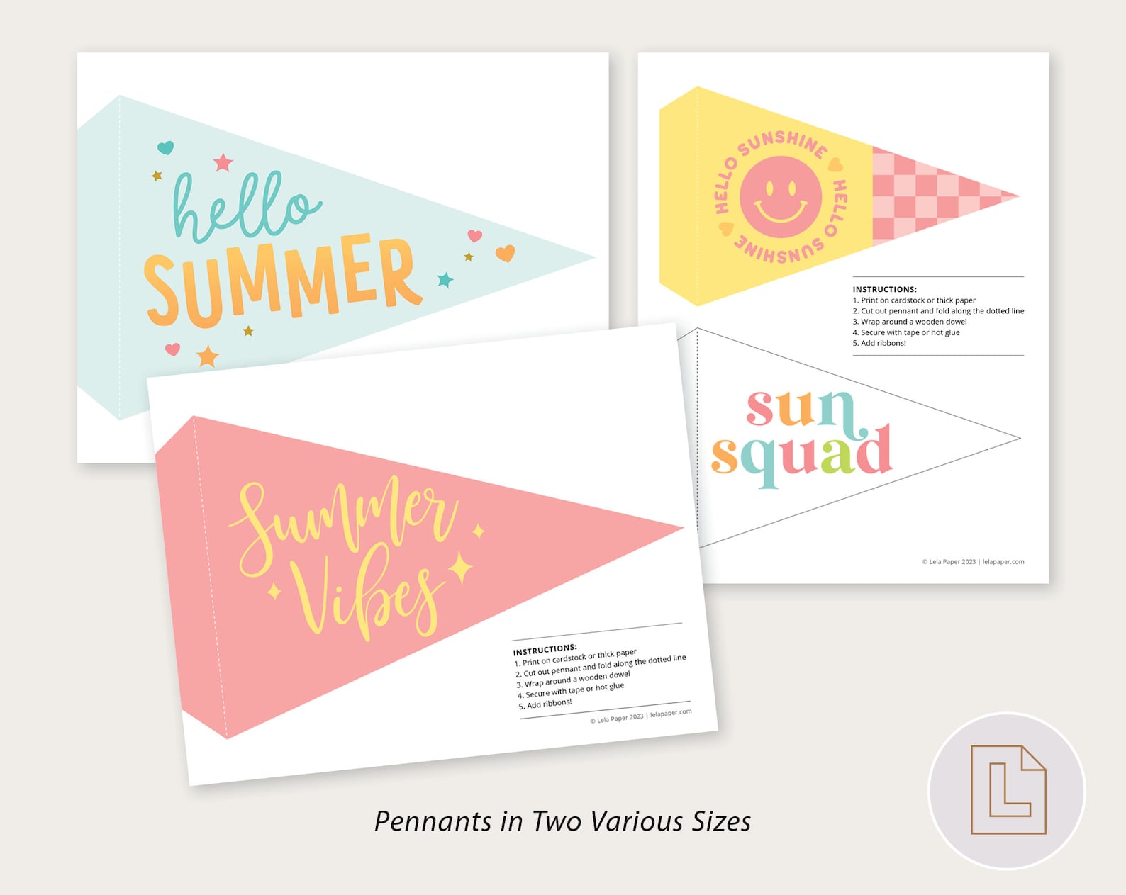 Hello Summer Banners, Pennant Flags, End of School Classmate or Teacher ...
