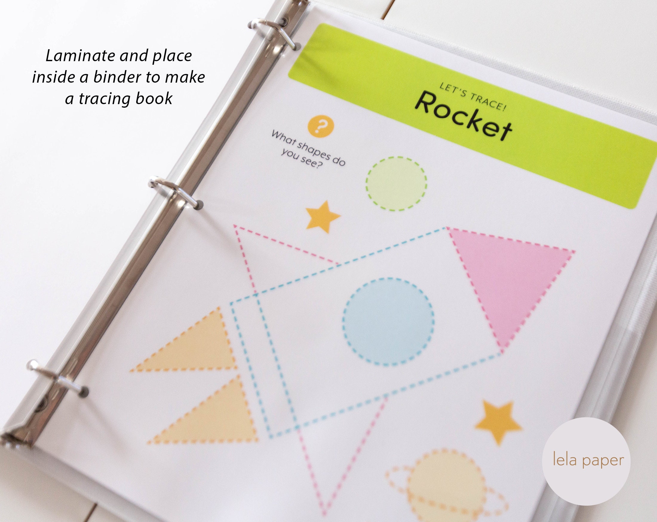 Pre-writing Printable for Preschool Binder | Tracing Practice ...