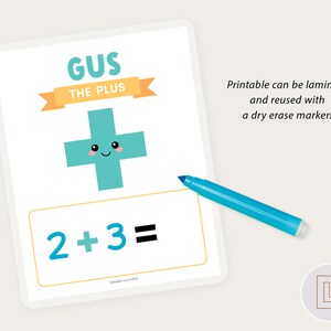 Gus the Plus Linus the Minus Wall Art Poster Printable | Kids ...