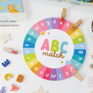 Alphabet Matching Wheel | Learning Letters Activity | Uppercase ...