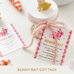Easter Bunny Bait Printable Gift Tags Pink, Easter Treat Bag Tags ...