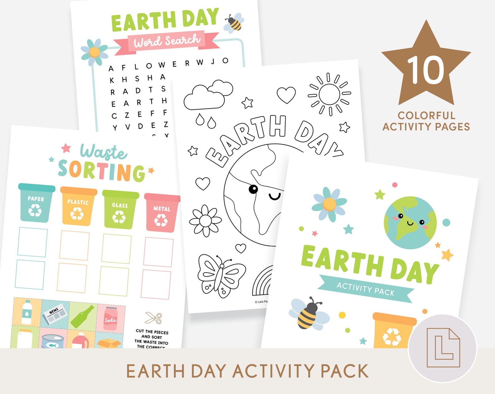 Earth Day Activity Pack Printable, Earth Day Coloring Activities, Earth ...