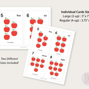 Preschool Counting Flash Cards | Toddler Number Flashcards | Early Math ...