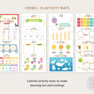 Toddler Busy Book Printable, Preschool Learning Binder, Quiet Book for ...