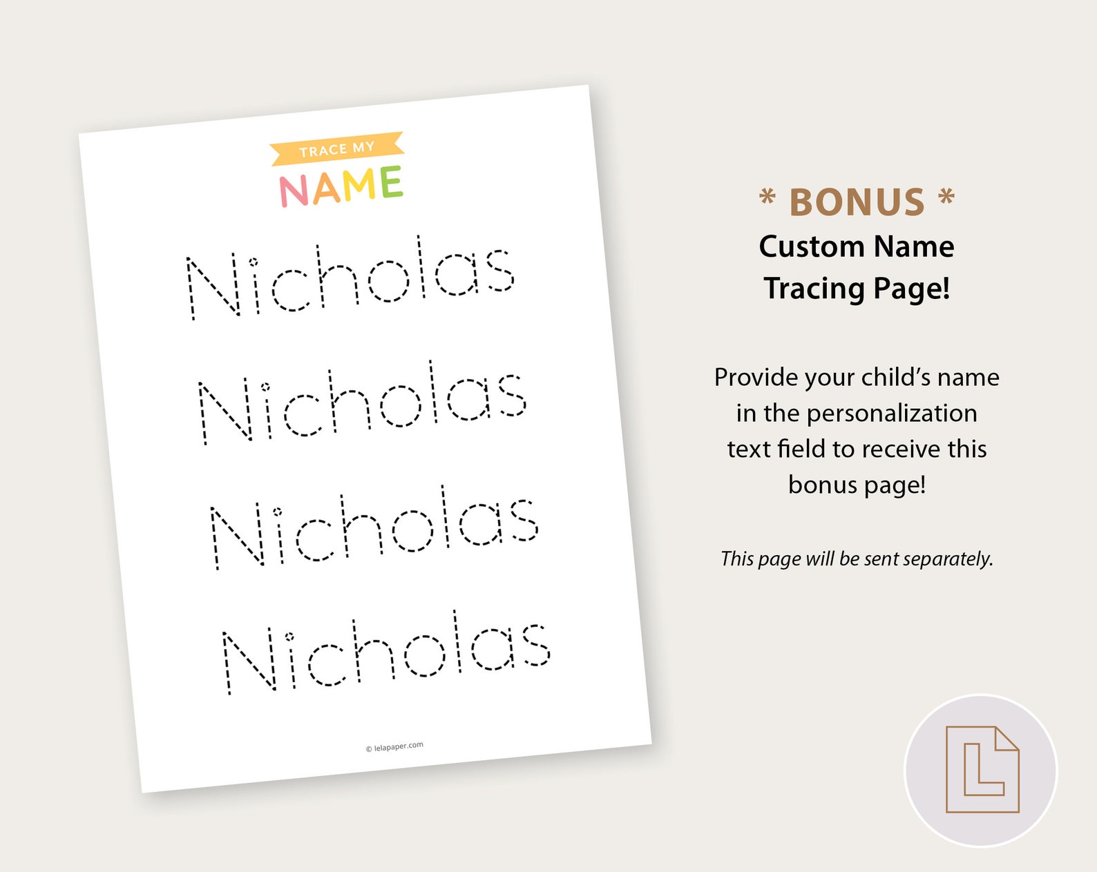 Prewriting Tracing Practice Book | Custom Name Tracing | Pre-writing ...