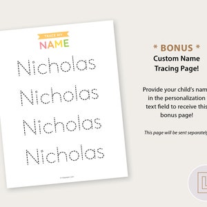 Prewriting Tracing Practice Book | Custom Name Tracing | Pre-writing ...