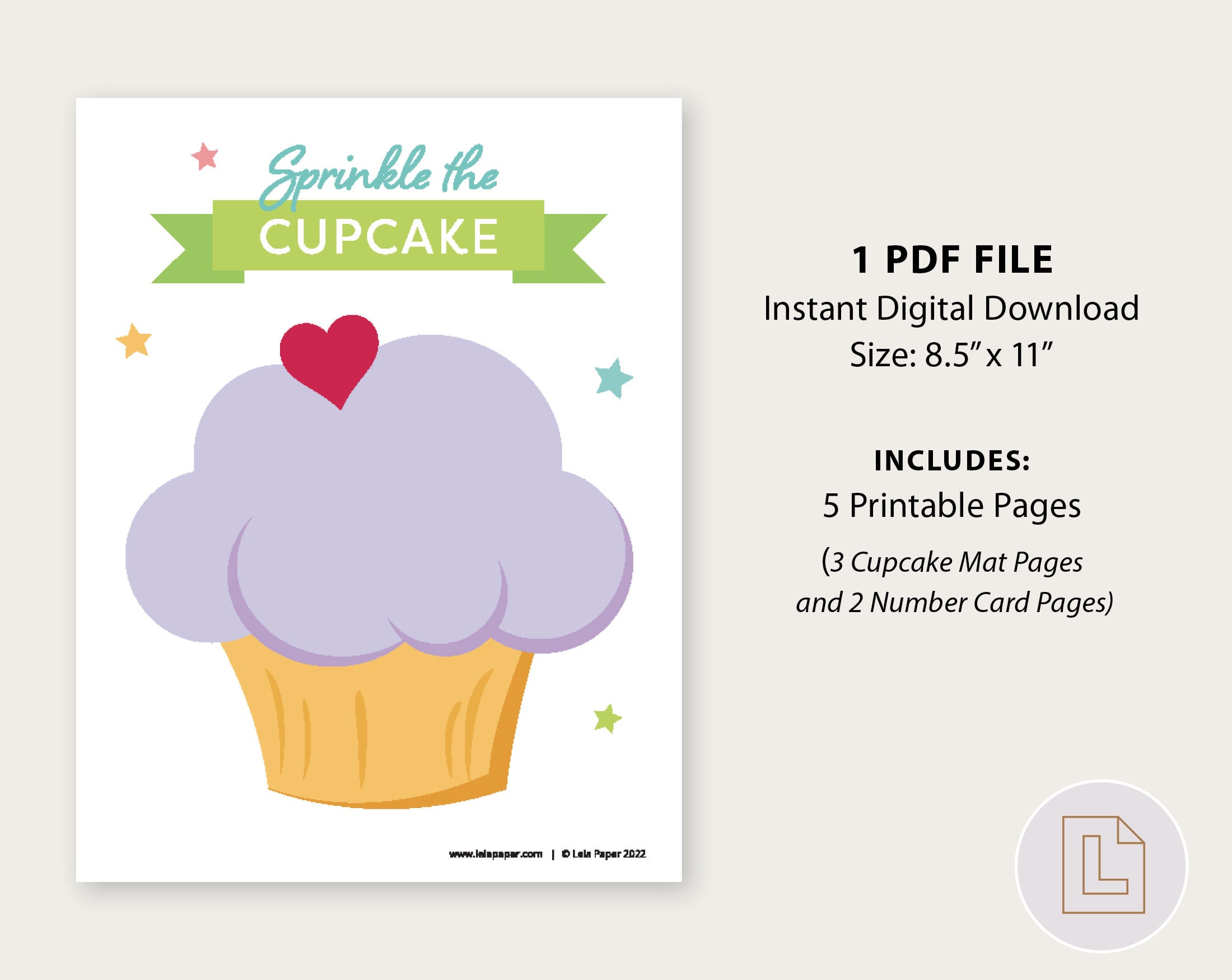 Cupcake Fine Motor Counting Game | Counting Printable | Cupcake Pom Pom ...