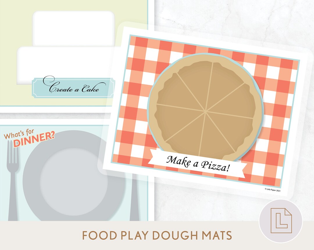 Play Dough Activity Mat | Play Dough Kit Mat | Printable Food Play ...