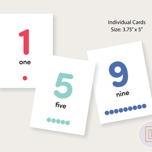 Numbers 1 – 10 Flash Cards Montessori Bead Stairs | Minimalist Counting ...