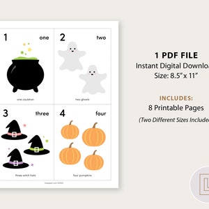 Halloween Counting Flash Cards | 1-10 Number Flashcards | Early Math ...