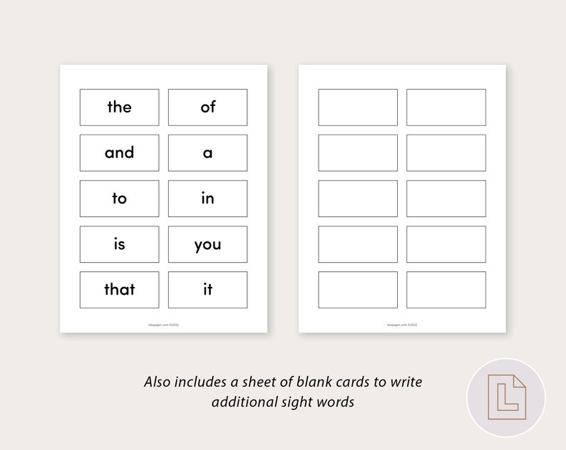 Sight Word Builder Printable | Learning Sight Words Activity ...