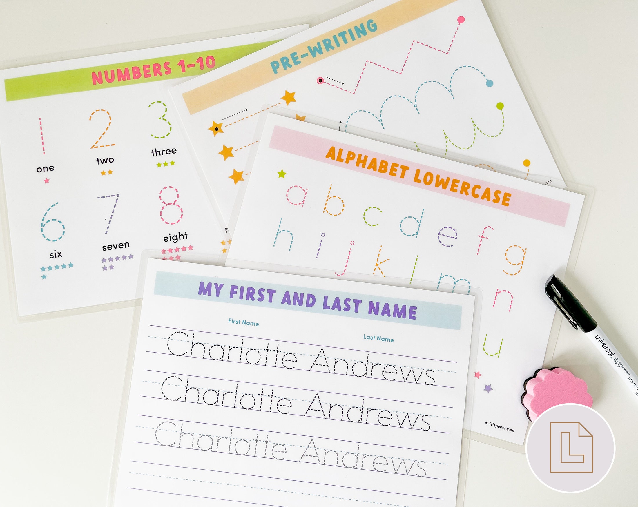 Tracing Mats Set, Personalized Custom Name Mats, Writing Prewriting ...
