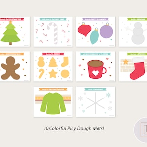 Christmas Holiday Winter Play Dough Mats Printable | Playdough Activity ...