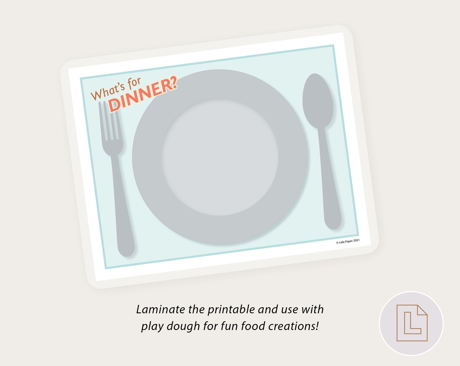 Play Dough Activity Mat | Play Dough Kit Mat | Printable Food Play ...