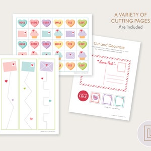 Valentine Sweets Cutting Practice Strips Bundle | Scissor Practice ...