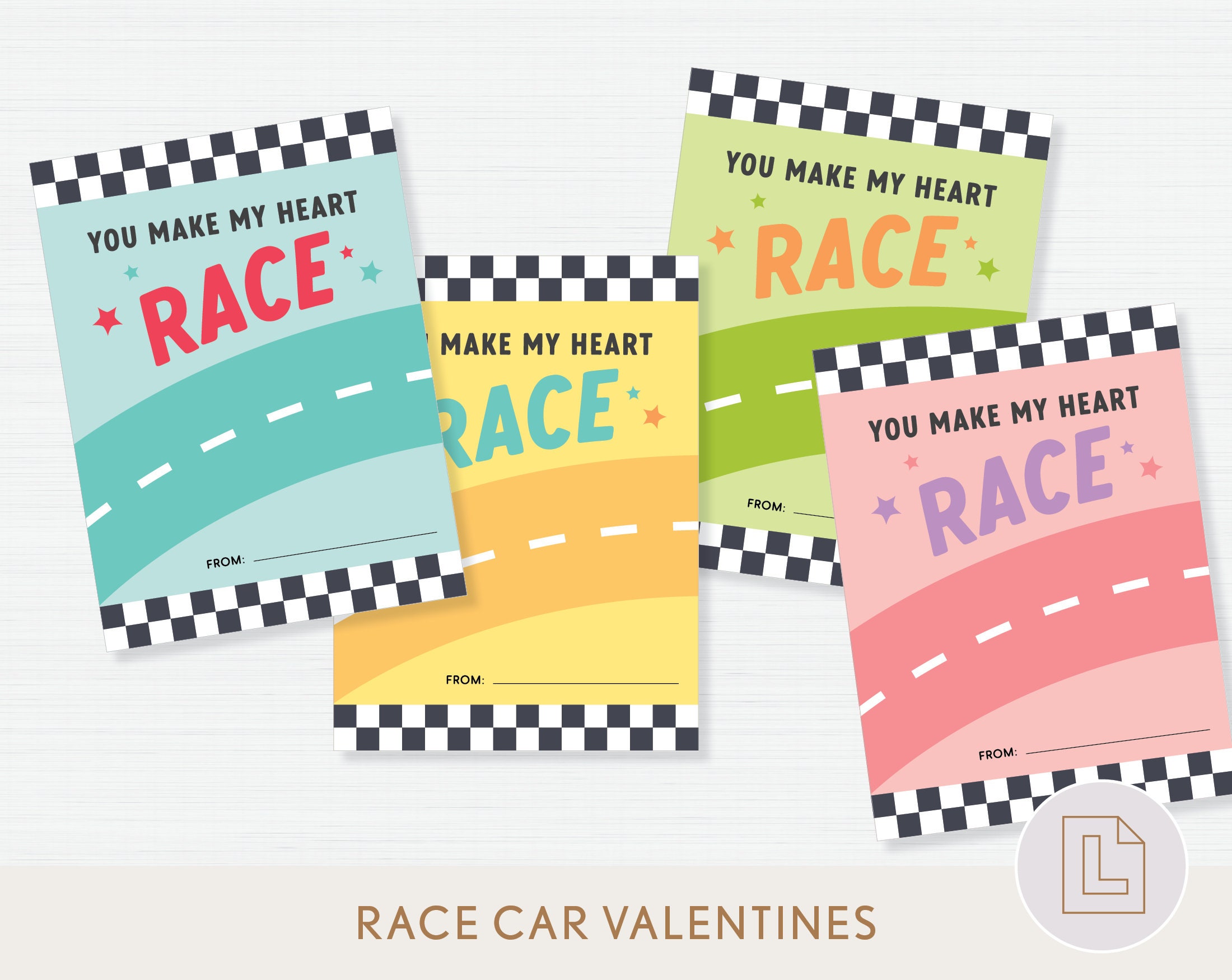 Race Car Toddler Valentine Boy Valentine | Friends Class Valentine's ...
