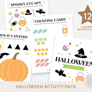 Halloween Activity Pack Printable | Halloween Kids Busy Book Worksheets ...