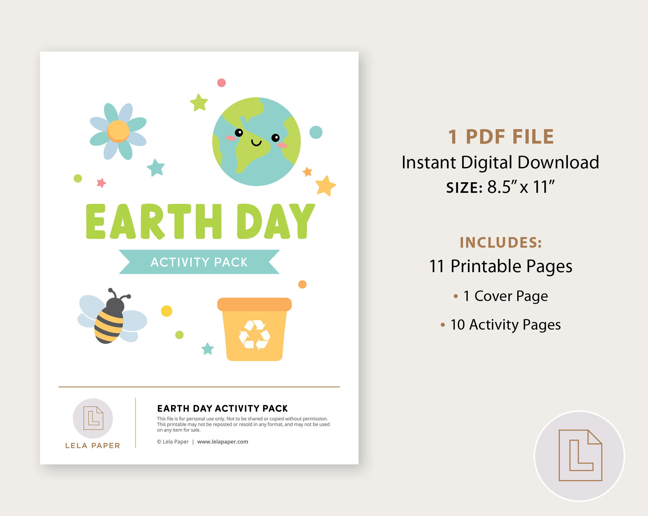 Earth Day Activity Pack Printable, Earth Day Coloring Activities, Earth ...