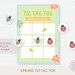Spring Tic Tac Toe Game Printable Fun Spring Activity for Kids Bees ...