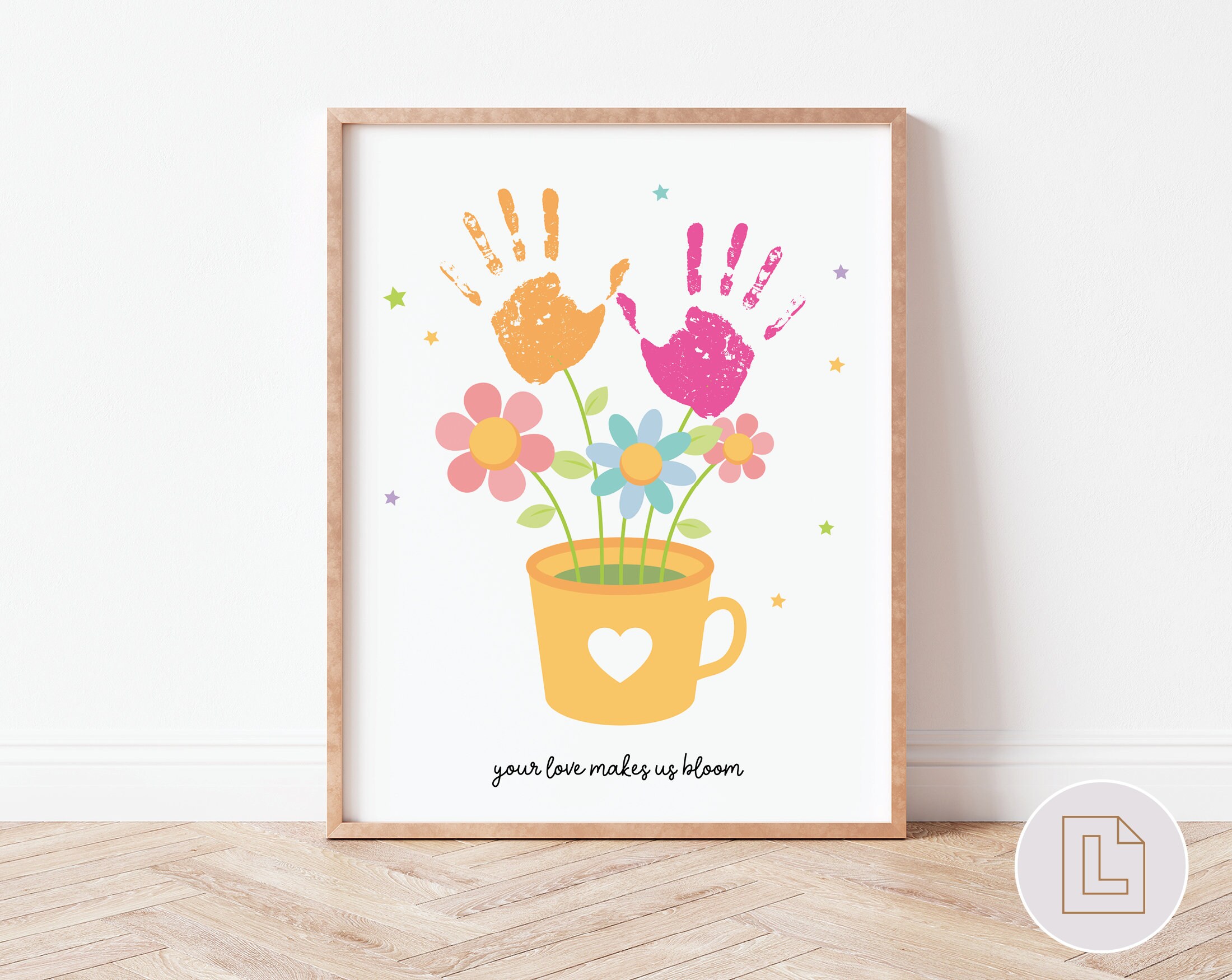 Mother's Day Handprint Flower Art Printable Keepsake - Etsy