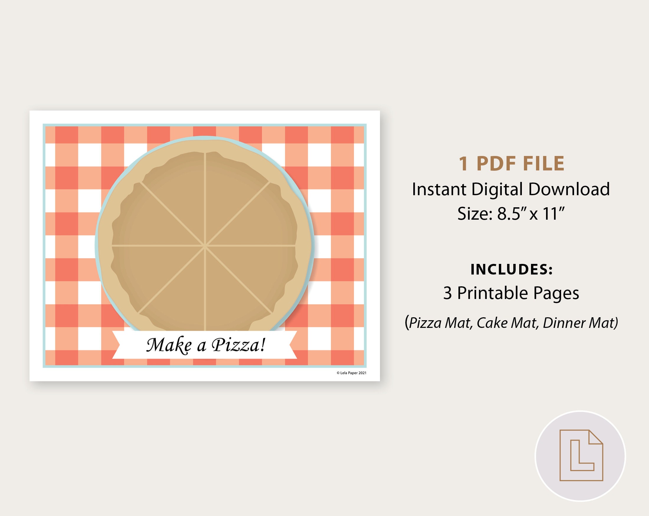 Play Dough Activity Mat | Play Dough Kit Mat | Printable Food Play ...