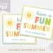 Editable End of School Year Tags Class Summer Gift Tags Printable ...