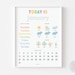 Kids Daily Calendar Circle Time Traceable Calendar Printable Today is ...