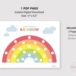 Rainbow Activity Mat | Pom Pom Mat Printable | Pom Pom Play | Fine ...