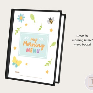 Morning Menu Printable Pack | Morning Menu Bundle | Morning Time Basket ...