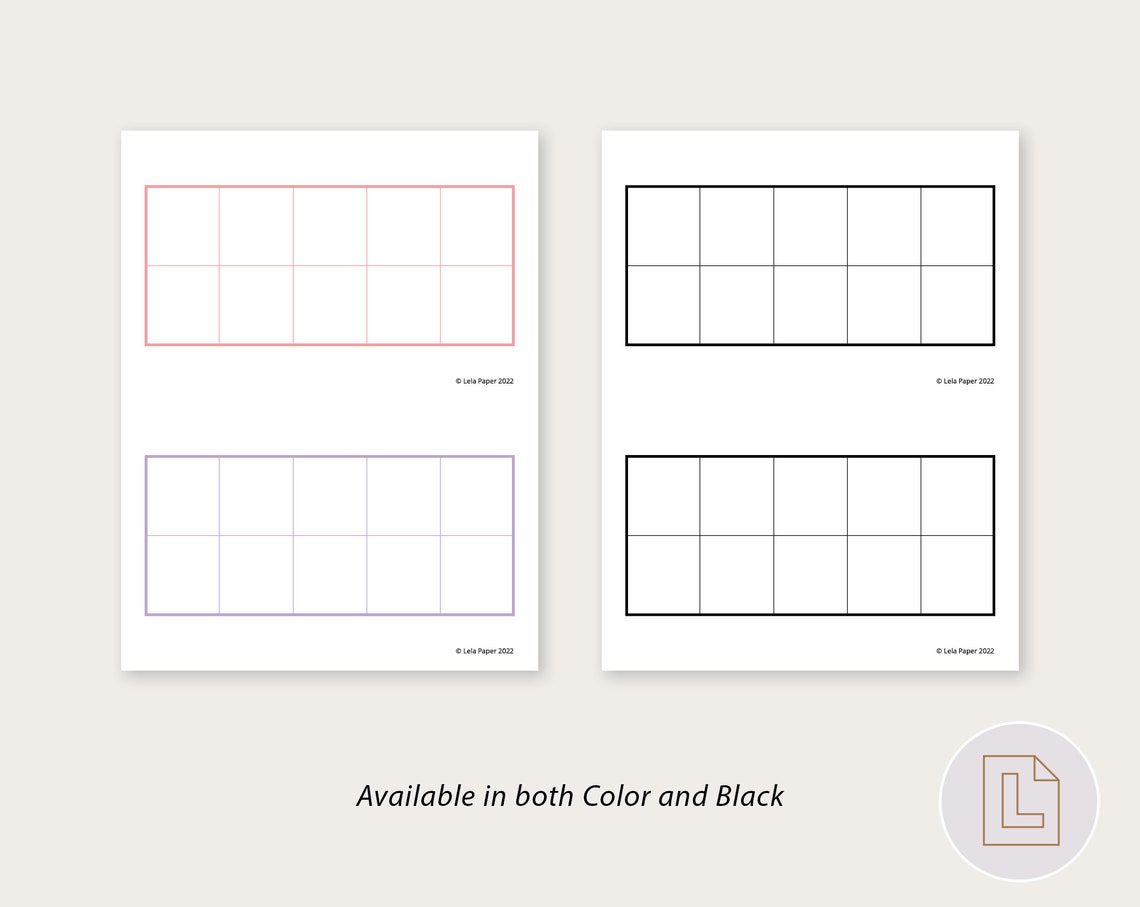 Ten Frames Printable Double Tens Frame Counting Ten Math Resources Math ...