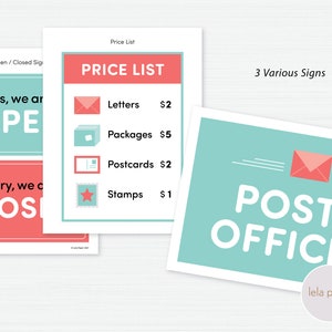 Post Office Play Bundle | Dramatic Play Printable | Preschool Toddler ...