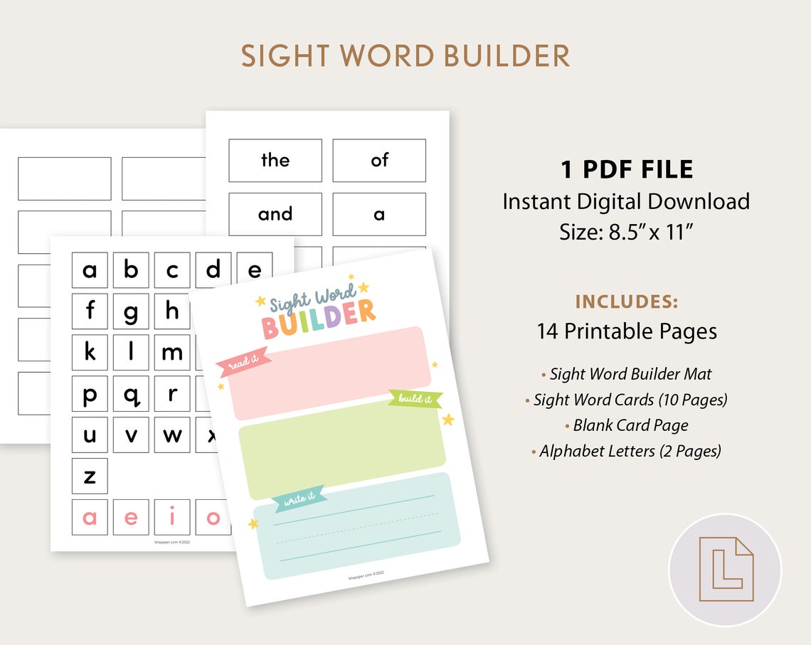 Sight Words Learning Bundle Activity Pack Printable Bingo - Etsy