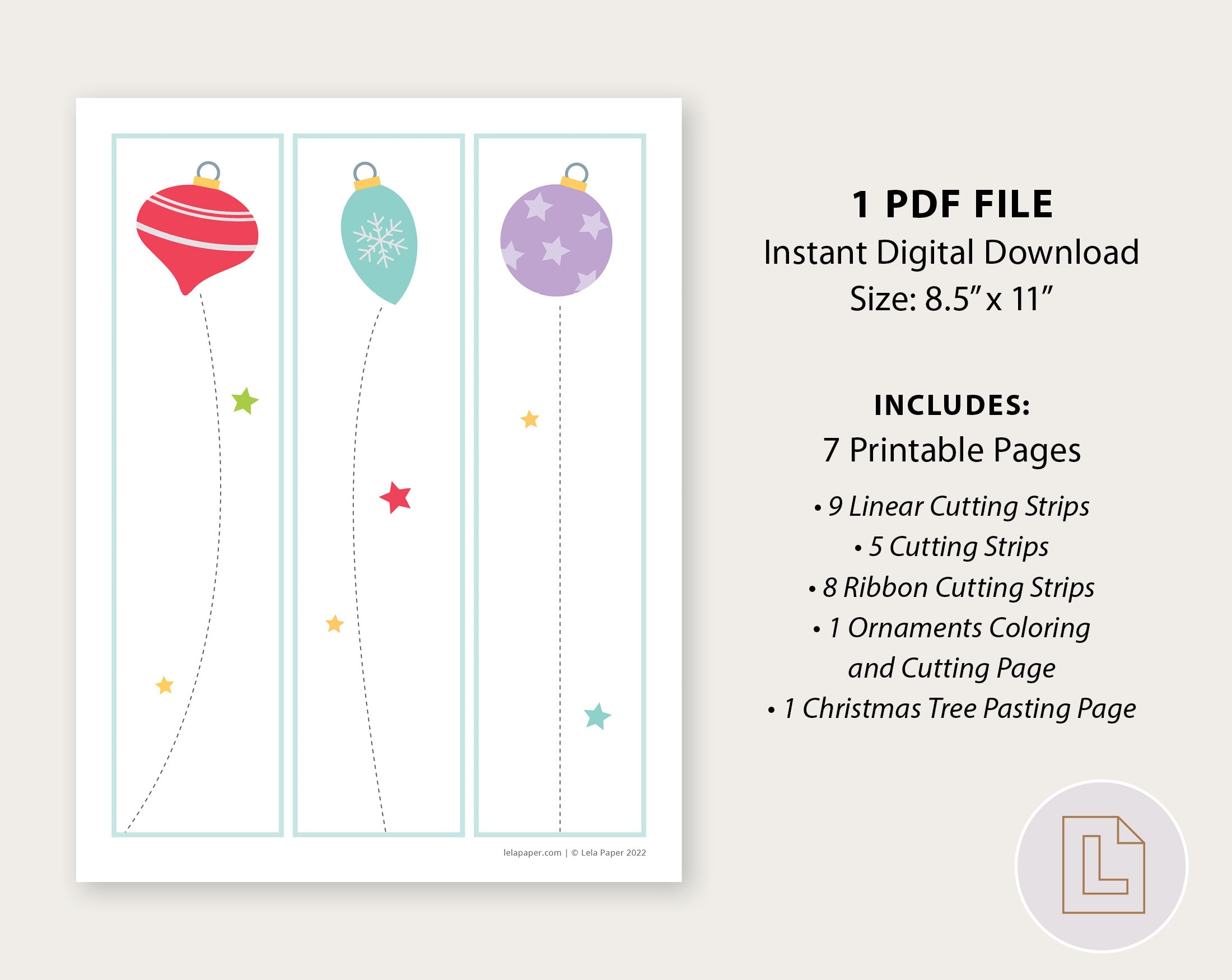 Christmas Winter Cutting Practice Strips Bundle Scissor Practice ...