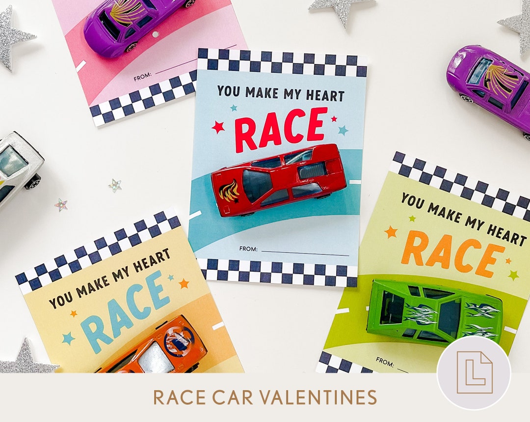 Race Car Toddler Valentine Boy Valentine | Friends Class Valentine's ...