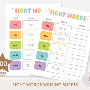 Sight Words Learning Bundle | Activity Pack Printable | Bingo Game ...
