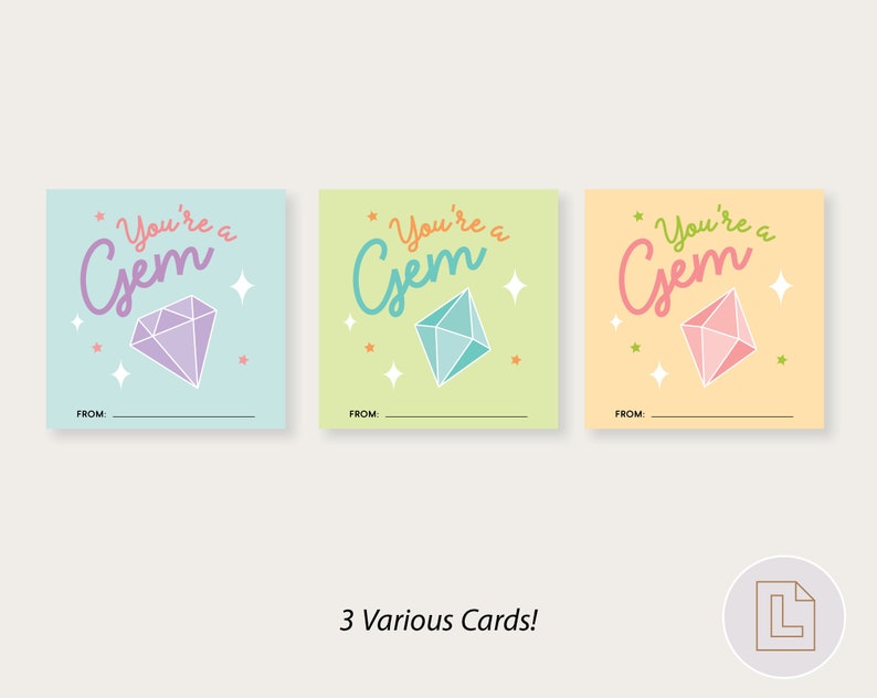 Gem Classroom Printable Valentines | Friends Class Valentine Cards ...
