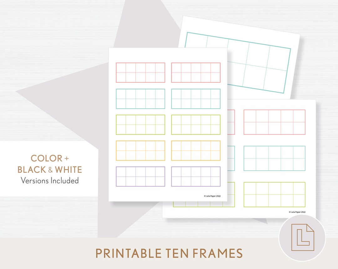 Ten Frames Printable | Double Tens Frame | Counting Ten | Math ...