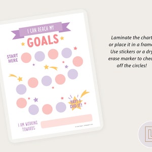 Reaching Goals Rewards Chart Printable | Kids Sticker Chart | I Can ...