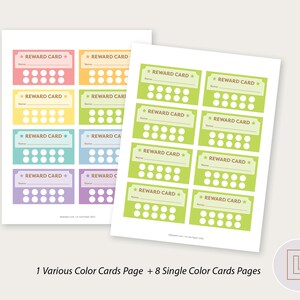 Kids Rewards Card Printable | Punch Card Reward System | Responsibility ...