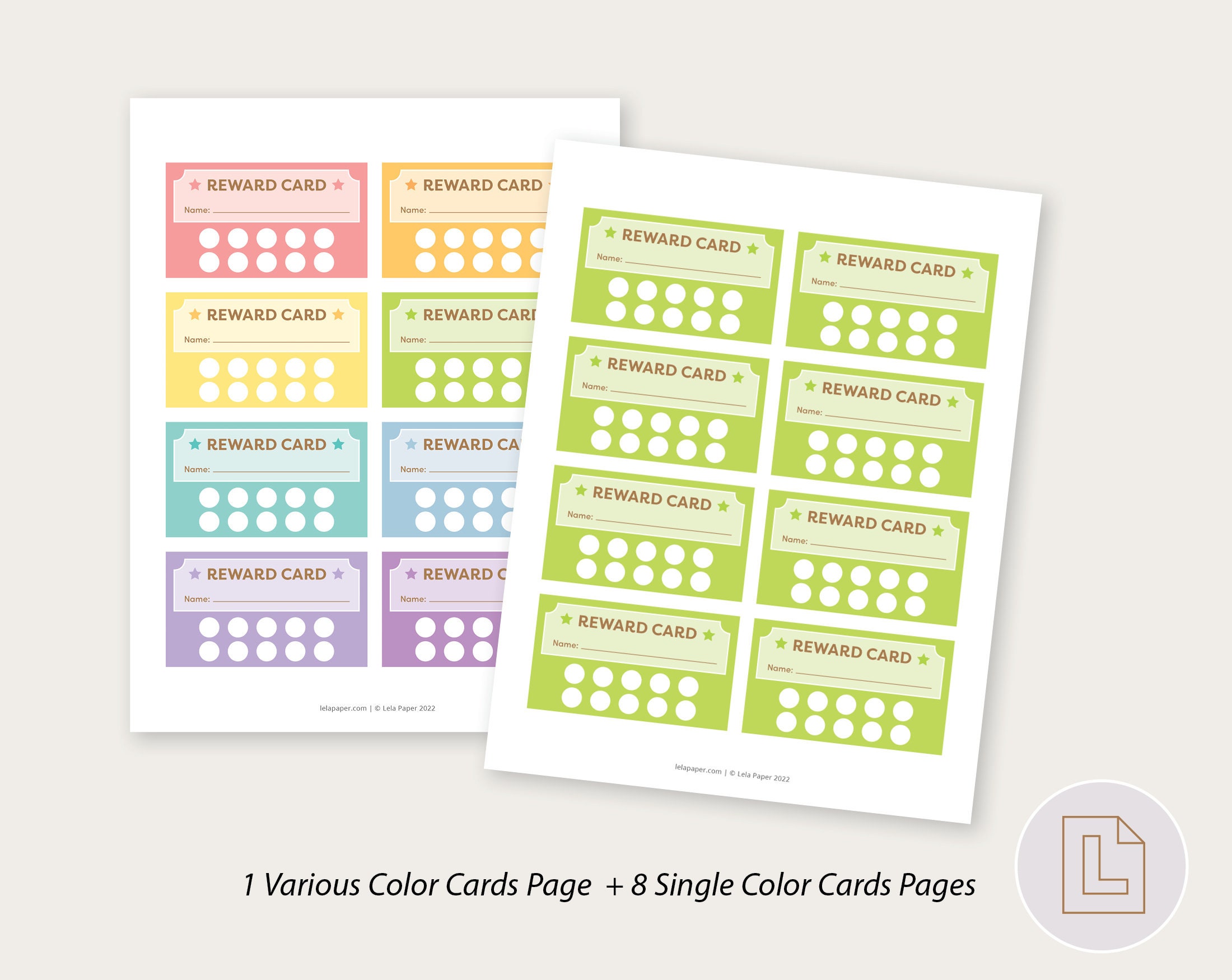 Kids Rewards Card Printable Punch Card Reward System Responsibility ...