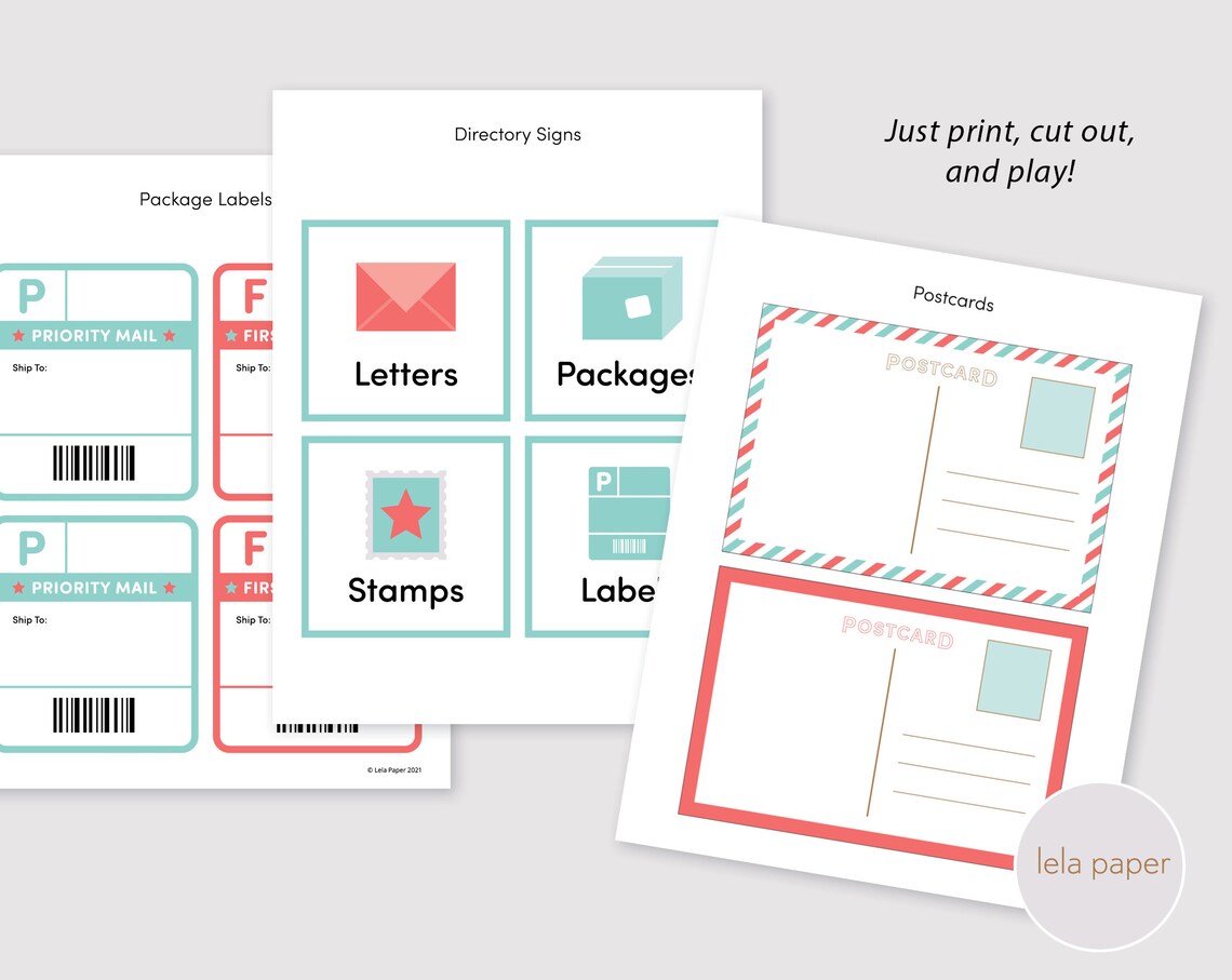 Post Office Play Bundle Dramatic Play Printable Preschool - Etsy