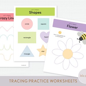Pre-writing Printable for Preschool Binder | Tracing Practice ...